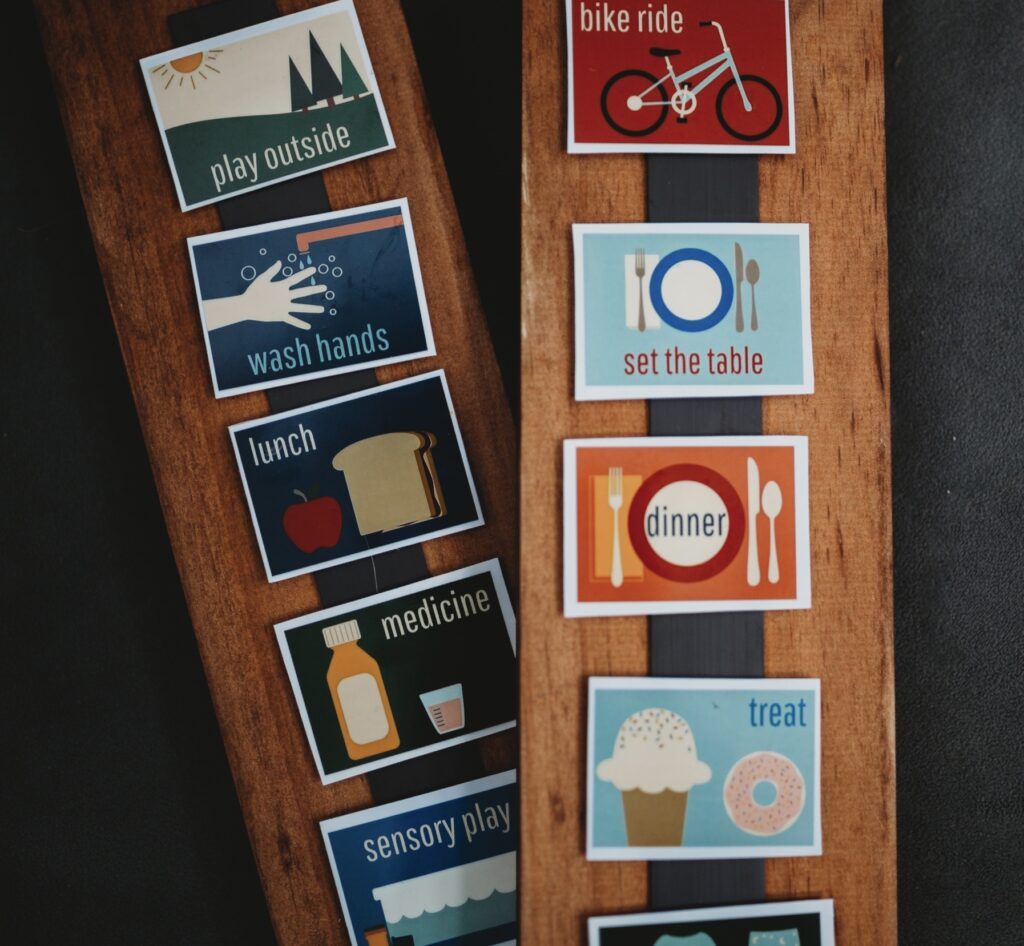 Autism DIY: Wooden Visual Schedule ~ The Autism Cafe