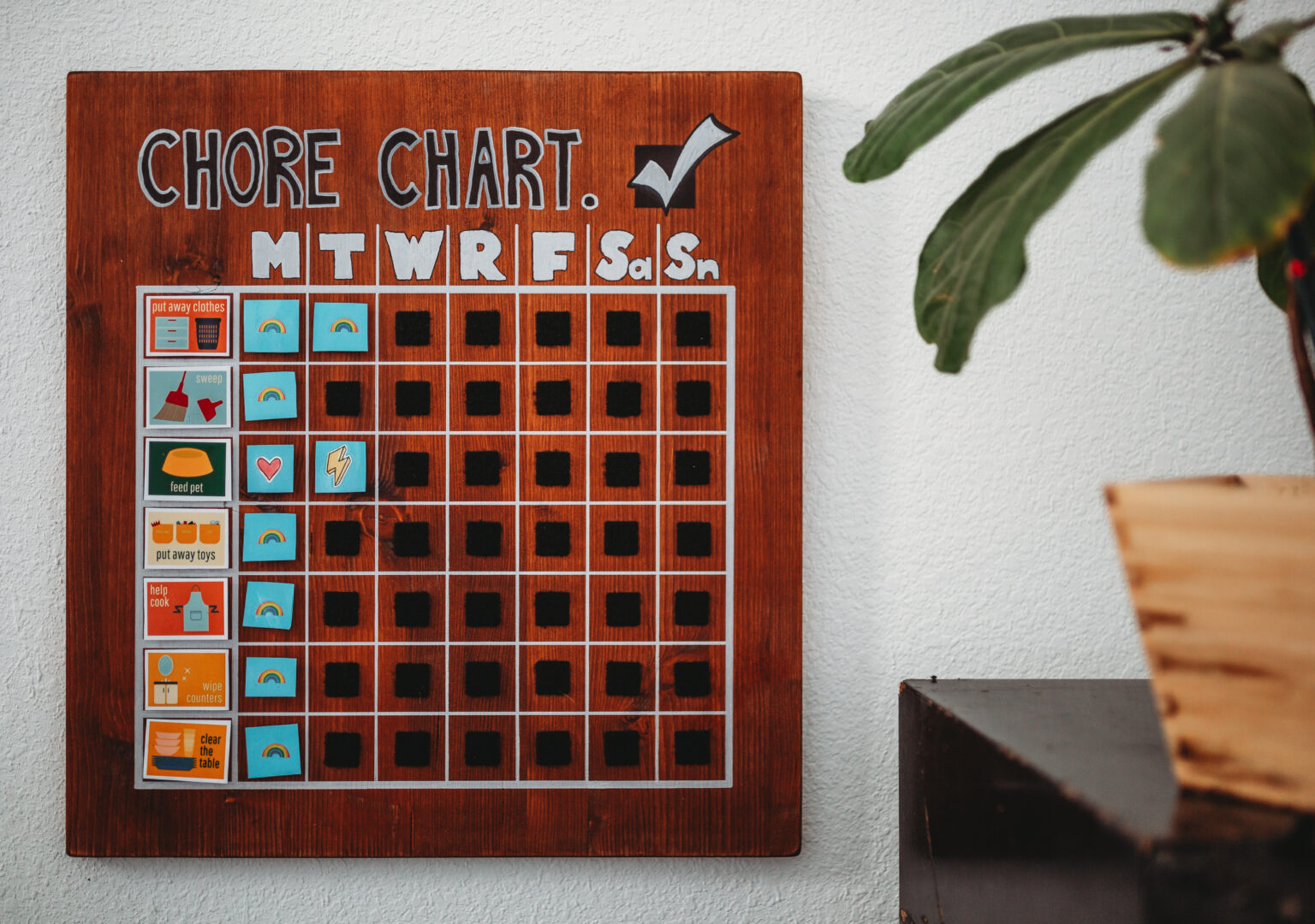 Parenting Hack: Wooden Chore Chart | DIY ~ The Autism Cafe